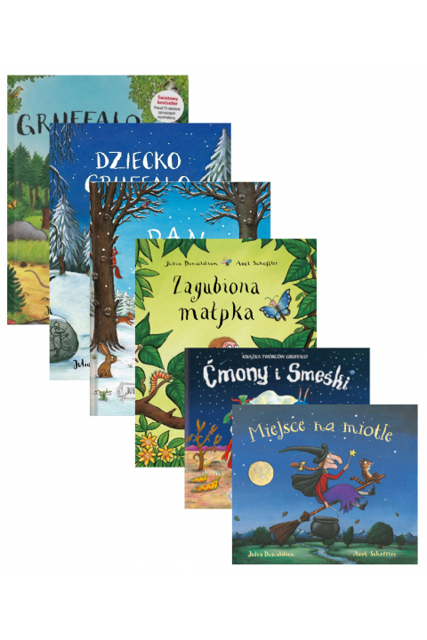 Pakiet: Gruffalo, Dziecko Gruffalo, Ćmony i Smeśki, Miejsce na miotle ...