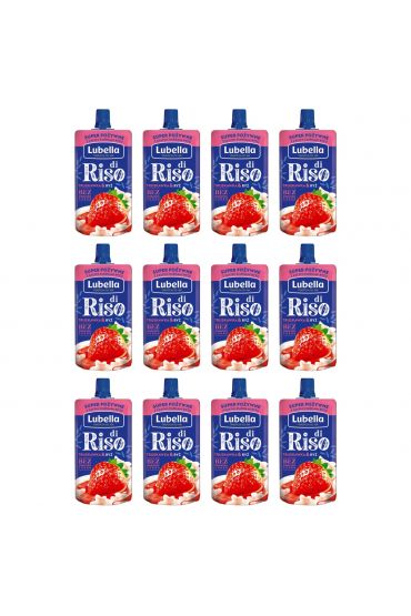 Lubella Di Riso Przekąska truskawka ryż zestaw 12 x 100 g | TaniaKsiazka.pl