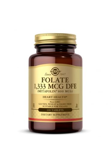 Solgar Folate (Metafolin) 800 mcg Suplement diety 100 tab. | TaniaKsiazka.pl