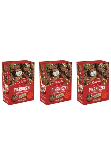 Delecta Pierniczki korzenne + foremki Zestaw 3 x 350 g | TaniaKsiazka.pl