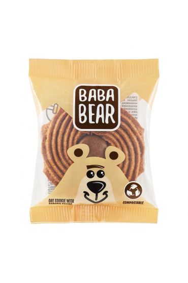 Baba Bear Ciastko owsiane z nadzieniem o smaku bananowym 50 g | TaniaKsiazka.pl
