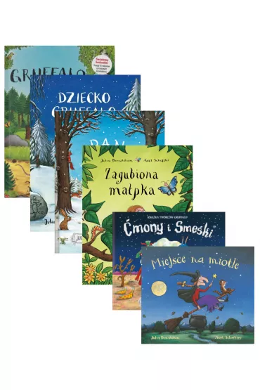 Pakiet: Gruffalo, Dziecko Gruffalo, Ćmony i Smeśki, Miejsce na miotle ...