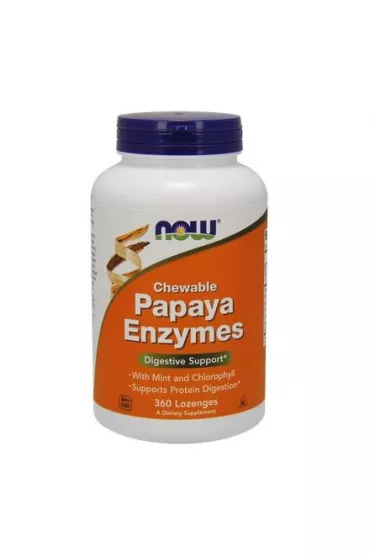 Now Foods Enzym Papaina 2000 USP - Papaya Enzymes Suplement diety 360 ...
