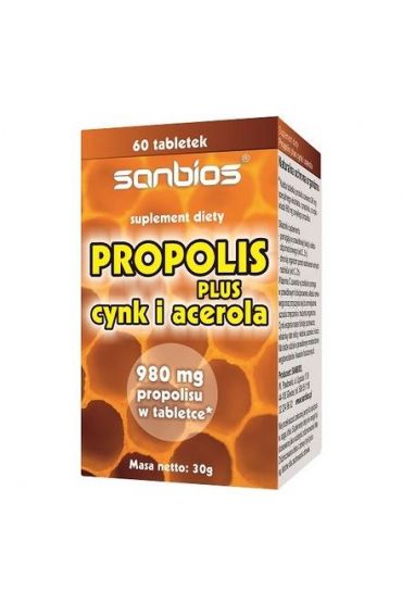 Sanbios Propolis Plus - suplement diety 60 tab. | TaniaKsiazka.pl