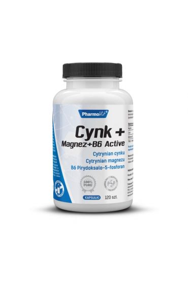 Pharmovit Cynk Magnez B6 Activ Suplement diety 120 kaps. | TaniaKsiazka.pl