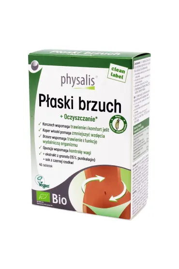 Physalis Tabletki na płaski brzuch Suplement diety 45 tab. Bio ...