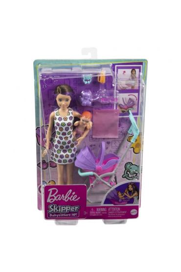 Barbie Opiekunka Lalka Skipper Wózek + bobas Zestaw GXT34 Mattel outlet ...