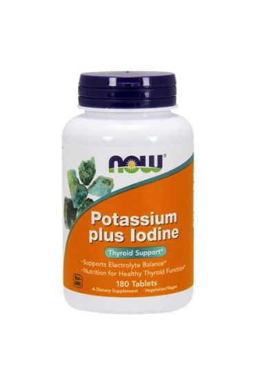 Now Foods Potassium Plus Iodine - Potas + Jod Suplement diety 180 tab ...