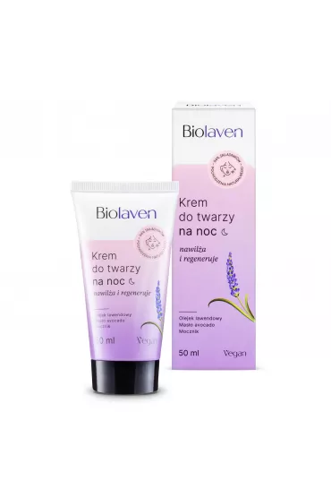 Biolaven Nawilżająco-regenerujący krem do twarzy na noc Olej z Pestek Winogron & Olejek ...