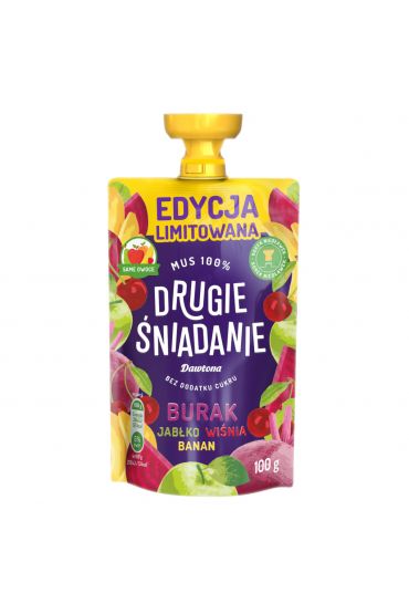 Dawtona Mus 100% Drugie śniadanie burak-jabłko-wiśnia-banan 100 g ...