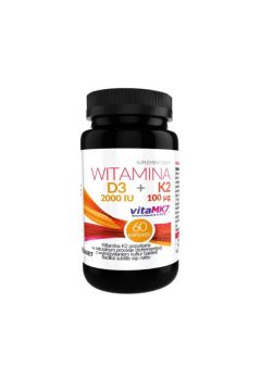 Vitadiet Witamina D3 2000Iu + K2100 Mcg - suplement diety 60 kaps ...