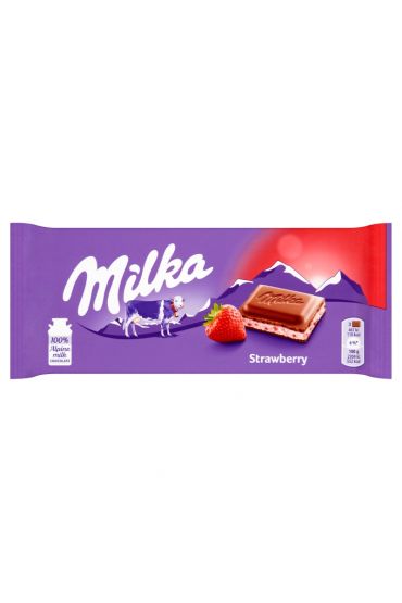 Milka Czekolada mleczna Strawberry 100 g | TaniaKsiazka.pl