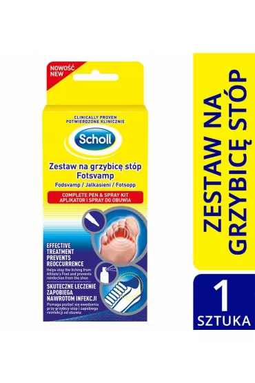 Scholl Fotsvamp aplikator na grzybicę stóp + zapobiegawczy spray do ...