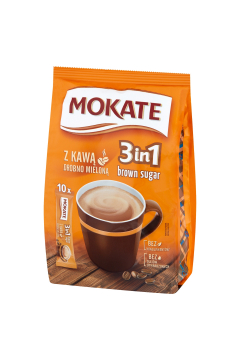 Mokate 3in1 Brown Sugar Rozpuszczalny napój kawowy w proszku 10 x 17 g | TaniaKsiazka.pl